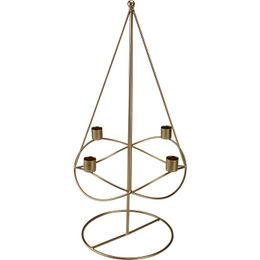 AM Design Adventsleuchter &raquo;Weihnachtsdeko&laquo; Kerzenleuchter, aus Metall, H&ouml;he ca. 49,5 cm gold Metall B/H/T: 24,5cm x 49,5cm
