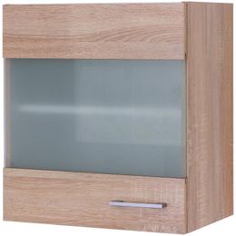 Flex-Well Glash&auml;ngeschrank &raquo;Samoa&laquo; (B x H x T) 50 x 54,8 x 32 cm, mit Stollenglast&uuml;ren braun Spanplatte