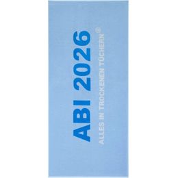Strandtuch Egeria "ABI 2026", light blau, B:75cm L:180cm, Frottier, Obermaterial: 100% Baumwolle, Handtücher, 75x180 cm, "ABI 2025-Alles in trockenen Tüchern"