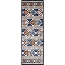 Teppich FLAIR RUGS "Aster", bunt, B:80cm H:2mm L:230cm, Kunstfaser, Teppiche, Teppich, Outdoor geeignet, Hoch-Tief Effekt