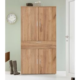 PAROLI Garderobenschrank »Susa« gold craft oak Maße (B/T/H): 100/32/195 cm