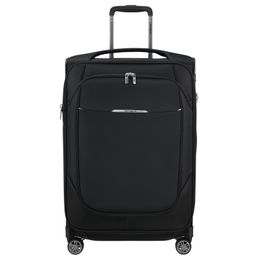 Weichgepäck-Trolley Samsonite "RE-LITE, verschiedene Größen und Farben", Gr. B/H/T: 44cm x 67cm x 30cm 79 l, schwarz, Polyester, Koffer, Reisekoffer TSA-Schloss Stickerbogen Volumenerweiterung Laptopfach