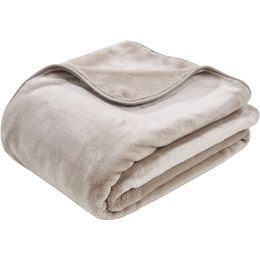 Wohndecke done. "POLAR", grau (taupe), B:150cm L:200cm, Polyester, Wohndecken, Weiche, wärmende Kuscheldecke