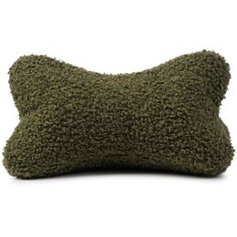 Gözze Nackenkissen GÖZZE "Curly Lesekissen Rolf", dunkelgrün, B:40cm H:19cm L:25cm, Polyester, Funktionskissen