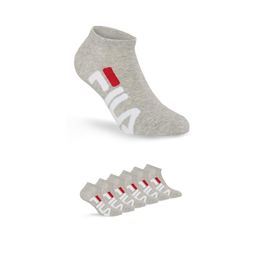 Socken Fila "UNISEX INVISIBLE SOCKS", Damen, Gr. 35-38, grau, Baumwollmischung, normal, Socken, großer Markenschriftzug seitlich