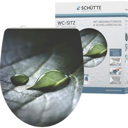 Sch&uuml;tte WC-Sitz &raquo;Raindrop&laquo; Duroplast, mit Absenkautomatik und Schnellverschluss, High Gloss gr&uuml;n Duroplast