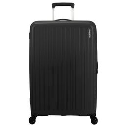 Hartschalen-Trolley American Tourister "REJOY, verschiedene Größen und Farben", Gr. B/H/T: 51cm x 77cm x 30cm 100 l, schwarz (true schwarz), Polypropylen, unifarben, Koffer, Hartschalen-Koffer personalisierbar versenktes TSA-Schloss