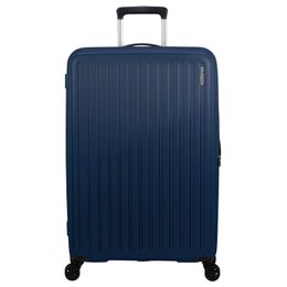 Hartschalen-Trolley American Tourister "REJOY, verschiedene Größen und Farben", Gr. B/H/T: 51cm x 77cm x 30cm 100 l, blau (navy blau), Polypropylen, unifarben, Koffer, Hartschalen-Koffer personalisierbar versenktes TSA-Schloss
