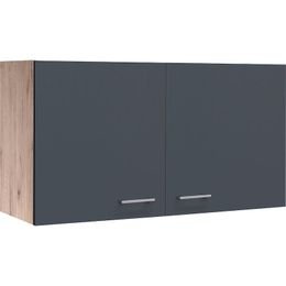 Flex-Well H&auml;ngeschrank &raquo;Morena&laquo; (B x H x T) 100 x 54,8 x 32 cm - als Eckl&ouml;sung grau Holzwerkstoff
