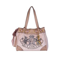 Tragetasche Juicy Couture "DAYDREAMER L. DOUBLE HANDLE BAG Damen", Damen, Gr. onesize, beige (schwarz sand), Polyester, Polyurethan, Taschen, Tragetasche Damen, Shopper, Einkaufstasche, Fashion, Lifestyle, Sale