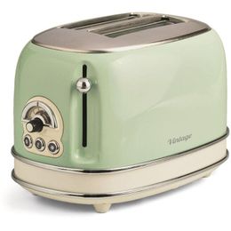 Ariete Toaster &raquo;Vintage&laquo; 2 kurze Schlitze f&uuml;r 2 Scheiben 810 W gr&uuml;n Toaster