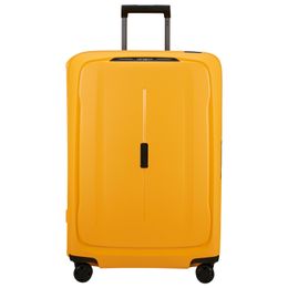 Hartschalen-Trolley Samsonite "ESSENS, verschiedene Größen und Farben", Gr. B/H/T: 52cm x 75cm x 33cm 111 l, gelb (radiant gelb), Polypropylen, Strukturmuster, Koffer, Reisekoffer Hartschalenkoffer Koffer für Flugreisen TSA-Schloss