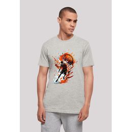 T-Shirt F4NT4STIC "Basketball Splash Sport UNISEX", Herren, Gr. 4XL, grau (erdgrau), Obermaterial: 100% Baumwolle, regular fit, Rundhals, ohne Bündchen, Shirts, Print