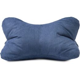 Gözze Nackenkissen GÖZZE "Cord Lesekissen Capri", dunkelblau, B:40cm H:19cm L:25cm, Polyester, Funktionskissen