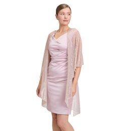 Multifunktionstuch Vera Mont "Damen Cape im Glitzer-Look", Damen, Gr. ACC, rosa (rosé, silber), Polyester, Modetücher