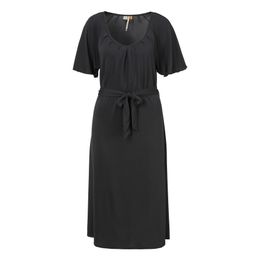 Sommerkleid Ragwear "POZY", Damen, Gr. S (36), N-Gr, grau (dunkelgrau), Jersey, Obermaterial: 68% Modal, 32% Polyester, unifarben, kniebedeckend, Rundhals, Kleider