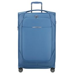 Weichgepäck-Trolley Samsonite "RE-LITE, verschiedene Größen und Farben", Gr. B/H/T: 48cm x 78cm x 33cm 115 l, blau (capri blau), Polyester, Koffer, Reisekoffer TSA-Schloss Stickerbogen Volumenerweiterung Laptopfach