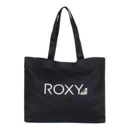 Strandtasche Roxy "GO FOR IT", Gr. B/H/T: 35cm x 40cm x 17cm, grau (anthrazit), Baumwolle, unifarben, Taschen