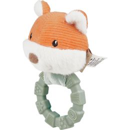 Greifling Sterntaler "Fuchs Filou mit Silikonring", steingrün, Greifspielzeug, KinderB:7,5cm L:13cm, Baumwolle, Polyester, Silikon, mit Rassel, B:7,5cm L:13cm