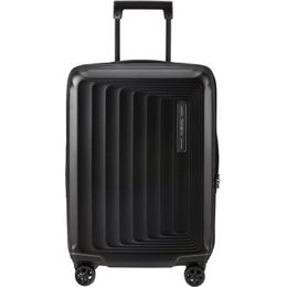 Hartschalen-Trolley Samsonite "NUON, verschiedene Größen und Farben", Gr. B/H/T: 40cm x 55cm x 20cm 38 l, schwarz (matt graphite), Polycarbonat, unifarben, Koffer, Hartschalen-Koffer TSA-Zahlenschloss Volumenerweiterung bei S/XL