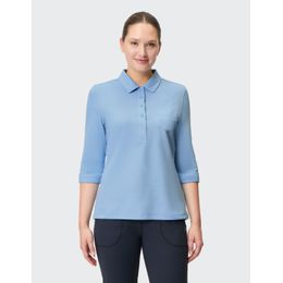 Poloshirt Joy Sportswear "POLOSHIRT GISELE", Damen, Gr. 44, blau (clear sky), Obermaterial: 69% Baumwolle, 31% Polyester, Shirts