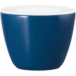 Eierbecher Seltmann Weiden "Life Fashion, Snack and Egg, 2-teilig", weiß (classic blau, weiß), H:5,5cm Ø:6,8cm, Porzellan, Eierbecher, zwei Teile einzeln verwendbar