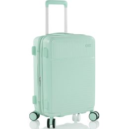 Hartschalen-Trolley Heys "Pastel, in verschiedenen Farben und Größen", Gr. B/H/T: 35cm x 53cm x 23cm 42 l, grün (mint), Polycarbonat-Verbundwerkstoff, Koffer, Heys x Joachim Llambi Handgepäck-Koffer TSA Schloss Volumenerweiterung
