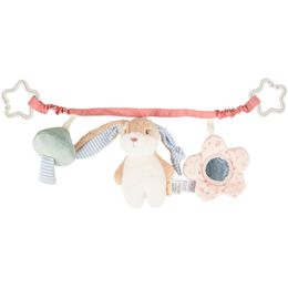 Kinderwagenkette Sterntaler "Kinderwagenkette Hase Hanni", bunt, Greifspielzeug, KinderL:55cm, Baumwolle, Polyester, mit Spiegel und Rassel, L:55cm