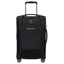 Weichgepäck-Trolley Samsonite "RE-LITE, verschiedene Größen und Farben", Gr. B/H/T: 22cm x 55cm x 35cm 36 l, schwarz, Polyester, Koffer, Reisekoffer TSA-Schloss Stickerbogen Volumenerweiterung Laptopfach