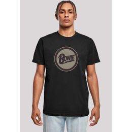 T-Shirt F4NT4STIC "David Bowie Logo", Herren, Gr. 4XL, schwarz, Obermaterial: 100% Baumwolle, regular fit, Rundhals, ohne Bündchen, Shirts, Herren,Premium Merch,Regular-Fit,Basic,Bandshirt