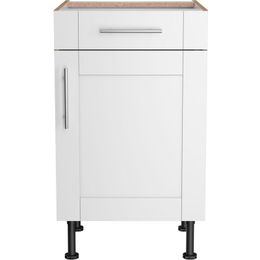 Optifit Unterschrank &raquo;Ahus&laquo; Breite 50 cm braun wildeiche Nachbildung, B/H/T: 50cm x 87cm x 58,4cm, Schubladen: 1 Stk. T&uuml;ren: 1 Stk.