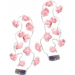 I.GE.A. LED-Lichterkette rosa Kabell&auml;nge 1,35m x Gesamtl&auml;nge 1,35m