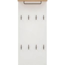 Schildmeyer Garderobenpaneel &raquo;Marit&laquo; Breite 50 cm wei&szlig;/eichefarben Mit Hutablage
