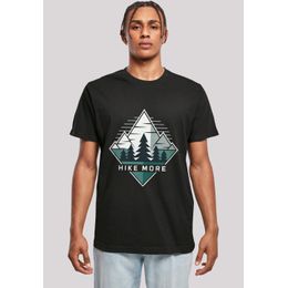 T-Shirt F4NT4STIC "Hike More Mountains", Herren, Gr. 4XL, schwarz, Obermaterial: 100% Baumwolle, regular fit, Rundhals, ohne Bündchen, Shirts, Premium Qualität