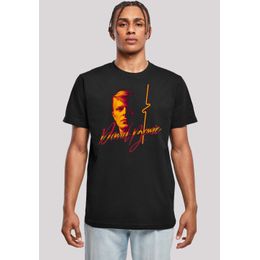 T-Shirt F4NT4STIC "David Bowie Photo Angle 90s", Herren, Gr. 4XL, schwarz, Obermaterial: 100% Baumwolle, regular fit, Rundhals, ohne Bündchen, Shirts, Herren,Premium Merch,Regular-Fit,Basic,Bandshirt