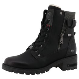 Winterstiefelette Mustang Shoes "Haukea", Damen, Gr. 36, schwarz, Lederimitat, Schuhe, Winterstiefelette, Boots mit Innenreißveschluss