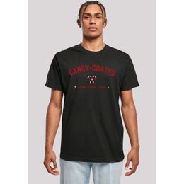 T-Shirt F4NT4STIC "Weihnachten Candy Coated Christmas", Herren, Gr. 4XL, schwarz, Obermaterial: 100% Baumwolle, regular fit, Rundhals, ohne Bündchen, Shirts, Weihnachten, Geschenk, Logo
