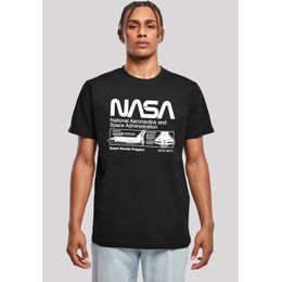 T-Shirt F4NT4STIC "NASA Classic Space Shuttle Black", Herren, Gr. 3XL, schwarz, Obermaterial: 100% Baumwolle, regular fit, Rundhals, ohne B&uuml;ndchen, Shirts T-Shirt, Herren,Premium Merch,Regular-Fit,Basic,Bedruckt