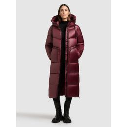 Steppmantel Khujo "TONIA", Damen, Gr. L, mahagoni rot, 100% Nylon, unifarben, eingesetzt elastischer Bund mit Windstopper, Mäntel