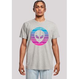 T-Shirt F4NT4STIC "Alien Kopf", Herren, Gr. 4XL, grau (erdgrau), Obermaterial: 100% Baumwolle, regular fit, Rundhals, ohne Bündchen, Shirts, Premium Qualität