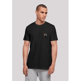 T-Shirt F4NT4STIC "Wizard Cat TEE UNISEX", Herren, Gr. 4XL, schwarz, Obermaterial: 100% Baumwolle, regular fit, Rundhals, ohne Bündchen, Shirts, Print
