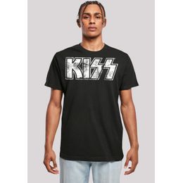 T-Shirt F4NT4STIC "Kiss Rock Band Vintage Logo", Herren, Gr. 4XL, schwarz, Obermaterial: 100% Baumwolle, regular fit, Rundhals, ohne Bündchen, Shirts, Premium Qualität, Musik, By Rock Off