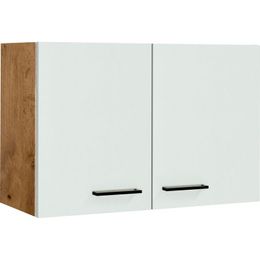 Flex-Well H&auml;ngeschrank &raquo;Vintea&laquo; (B x H x T) 80 x 54, 8 x 32 cm, mit Metallgriffen Magnolia matt / Lancelot Oak Lancelot Oak