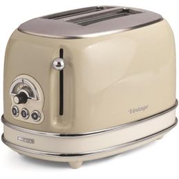Ariete Toaster &raquo;Vintage&laquo; 2 kurze Schlitze f&uuml;r 2 Scheiben 815 W creme beige Toaster