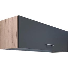 Flex-Well Klapph&auml;ngeschrank &raquo;Morena&laquo; (B x H x T) 100 x 32 x 32 cm, mit Klappe Basaltgrau / San Remo Eiche San Remo Eiche