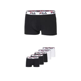Fila Herren Boxer "MAN BOXER SHORTS", Gr. L3x schwarz, 2x weiß, Obermaterial: 95% Baumwolle, 5% Elasthan, Unterhosen, mit Logobund