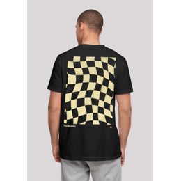 T-Shirt F4NT4STIC "Wavy Schach Muster", Herren, Gr. 4XL, schwarz, Obermaterial: 100% Baumwolle, regular fit, Rundhals, ohne Bündchen, Shirts, Print