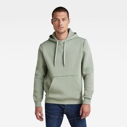 G-Star Raw Kapuzensweatshirt G-STAR "Premium Hoody", Herren, Gr. L, iceberg grün, Sweatware, Obermaterial: 55% Baumwolle, 45% Polyester, unifarben, normal, Bündchen, Sweatshirts