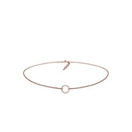 Elli Damen Collier &raquo;Choker Anh&auml;nger Kreis Rund 925 Silber&laquo; rosa