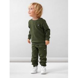 Sweatshirt name it "NMMVIMO LS SWEAT BRU NOOS", Jungen, Gr. 104, gr&uuml;n (rifle gr&uuml;n), angeraute Sweatware, Obermaterial: 60% Baumwolle, 40% Polyester, unifarben, regular fit h&uuml;ftlang, Rundhals, Rippb&uuml;ndchen, Sweatshirts Sweatshirt